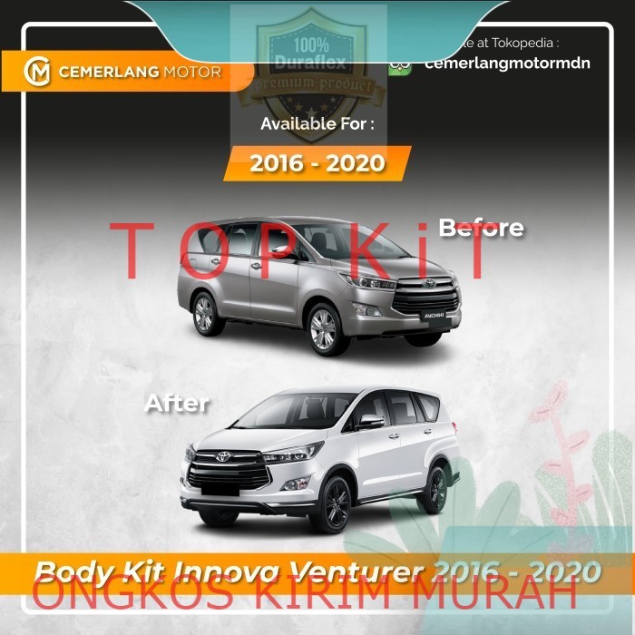 Jual BODY KIT VENTURER Body Kit Bodykit Innova Reborn 2016 - 2020 ...