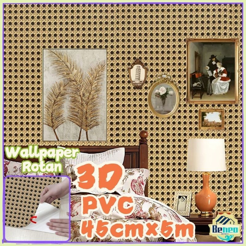 Jual Wallpaper Rotan Wallpaper Stiker Rotan/webing Anti Air Waterproof ...