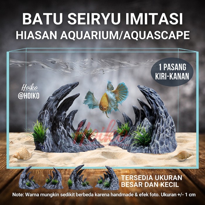 Jual Hiasan Aquarium Batu Seiryu Artificial Stone Resin Dekorasi Hiasan ...