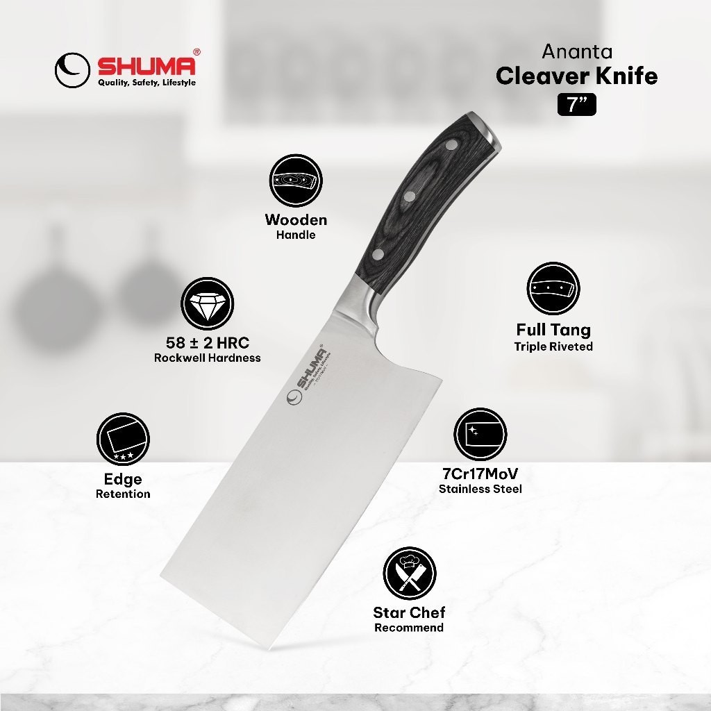 Jual SHUMA ANANTA CLEAVER KNIFE PISAU PARANG DAGING / TULANG 7 ...