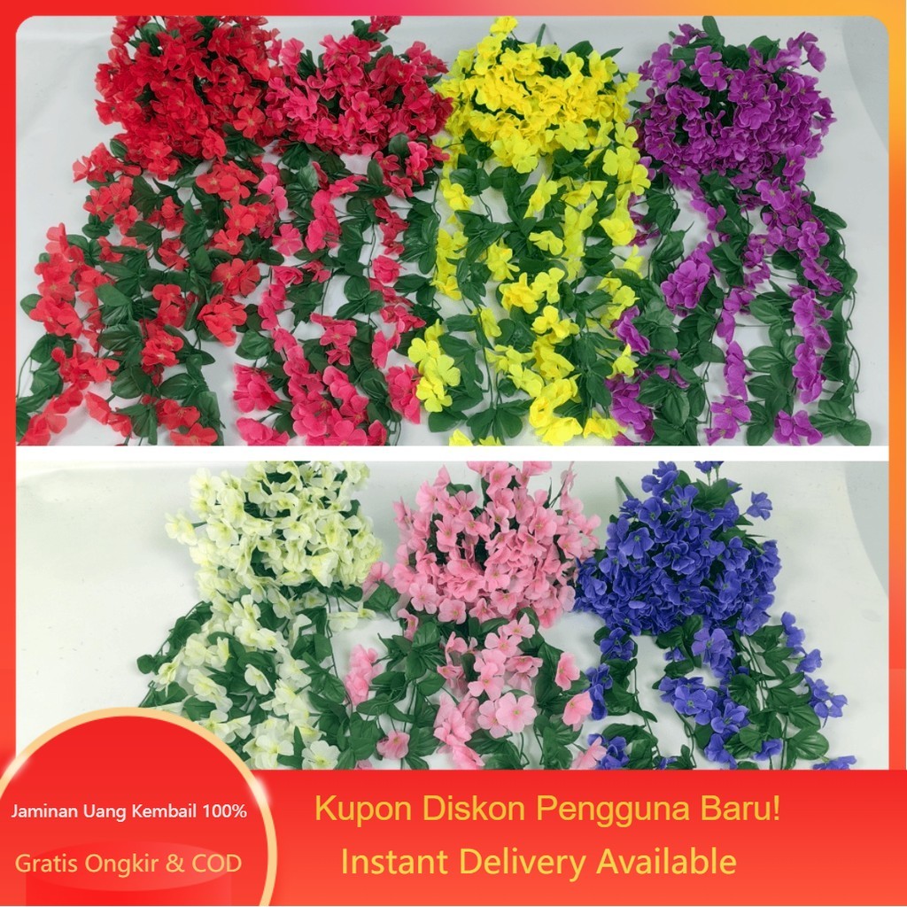 Jual Bunga Violet Juntai Rambat Plastik Dekorasi Pesta Bunga Hias ...