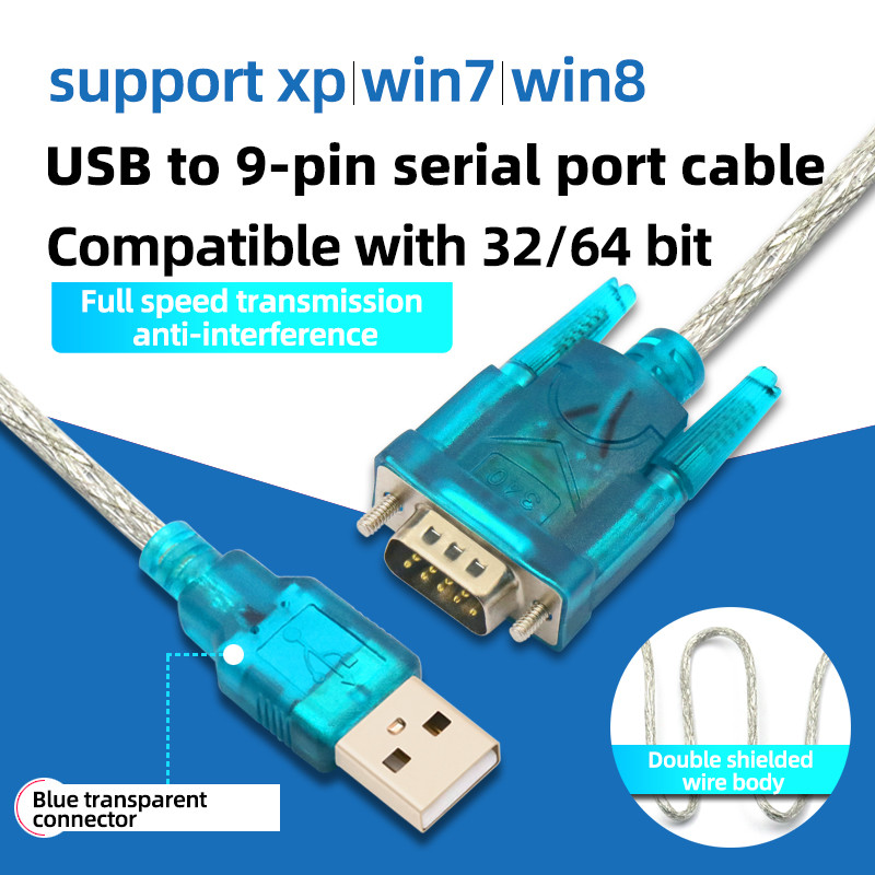 Jual 1PCS USB to Serial Port 9-Pin Data Cable HL-340 Chip to RS232 ...