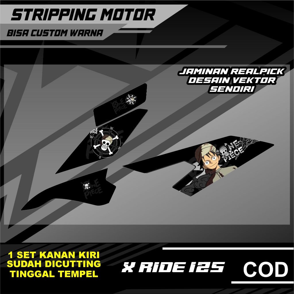 Jual STRIPPING MOTOR KEREN YAMAHA X RIDE 125 LUFFY ONE PIECE MODE ...