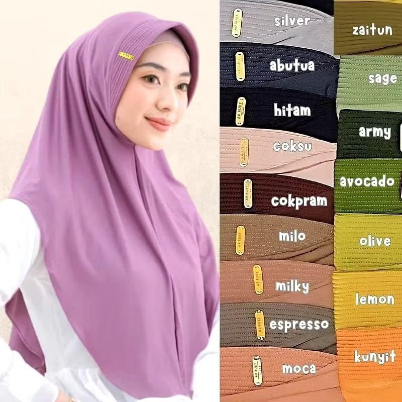 Jual HIJAB BERGO HAMIDAH AKRILIK Size M Label Besi By Quena HiJab | Shopee Indonesia