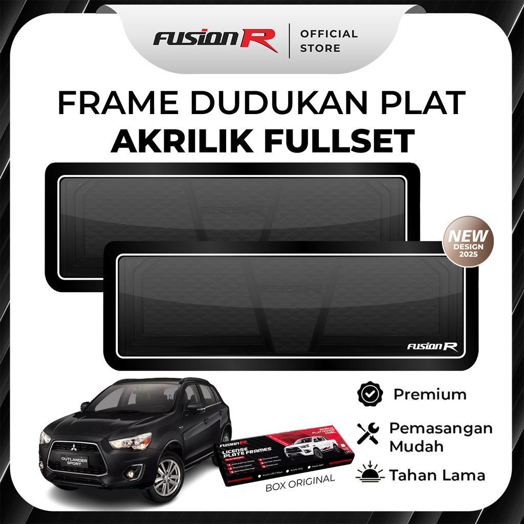 Jual FUSION R Dudukan Plat Mobil Outlander Sport Tatakan Tempat Plat ...