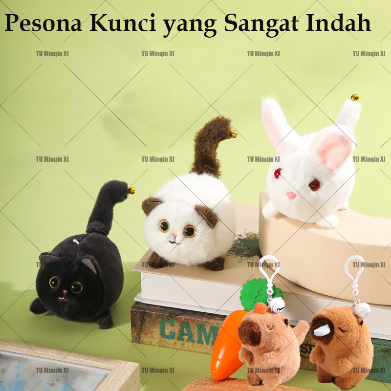 Jual Gantungan Kunci Boneka Kucing Lucu - Ekor Bergoyang & Putar ...