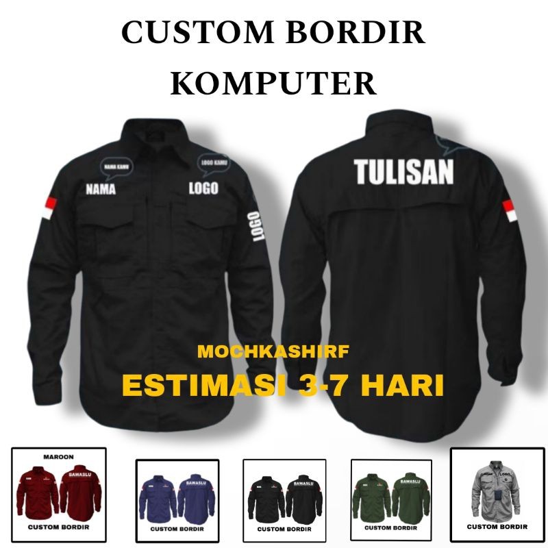 Jual KEMEJA TACTICAL MTAC LENGAN PANJANG CUSTOM BORDIR KEMEJA SERAGAM ...
