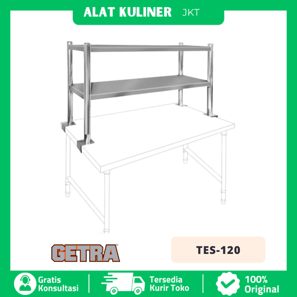 Jual GETRA TES 120 TES-120 RAK MEJA STAINLESS KNOCK DOWN TABLE EXTRA ...