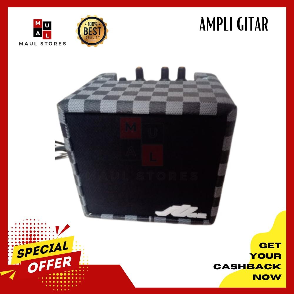 Jual Ampli Gitar Akustik, Elektrik, Bass mini JTJ ONE 4 inch Distorsi Gratis Kabel Jack 3 Meter ...