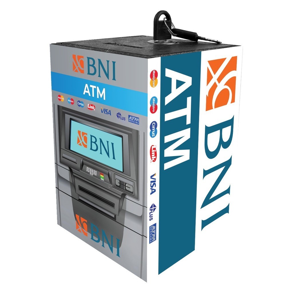 Jual Celengan ATM Anak Motif Mini Bank + Kunci Ukuran 10x15 cm Tabungan ...