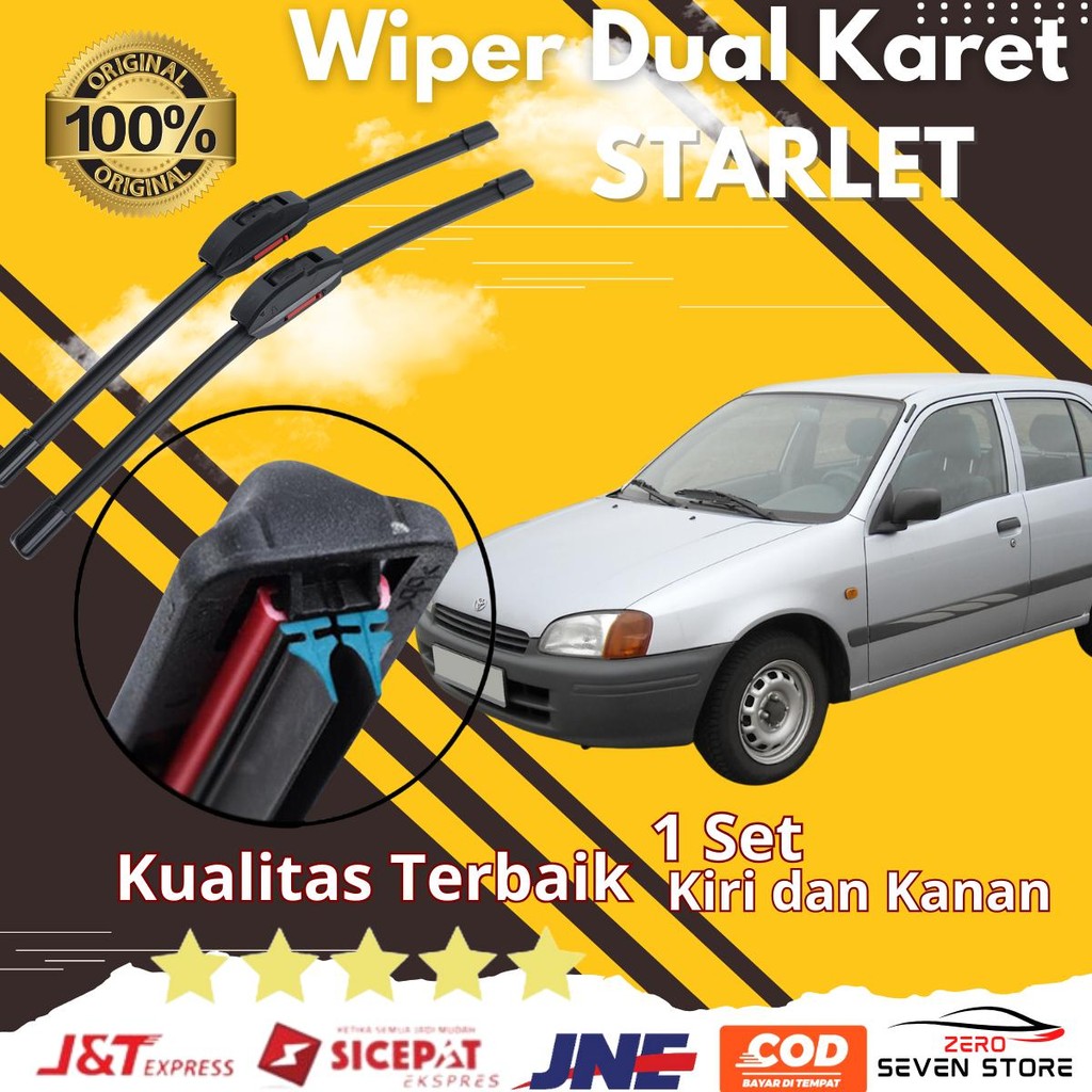 Jual Wiper Double Karet / Dual Karet 2 Lapis Karet Frameless Mobil ...