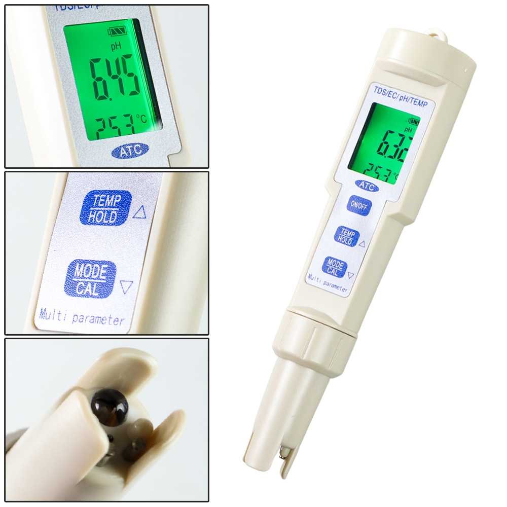 Jual Alat Ukur Kualitas Air 4in1 pH TDS Temperature Meter Tester Yieryi ...