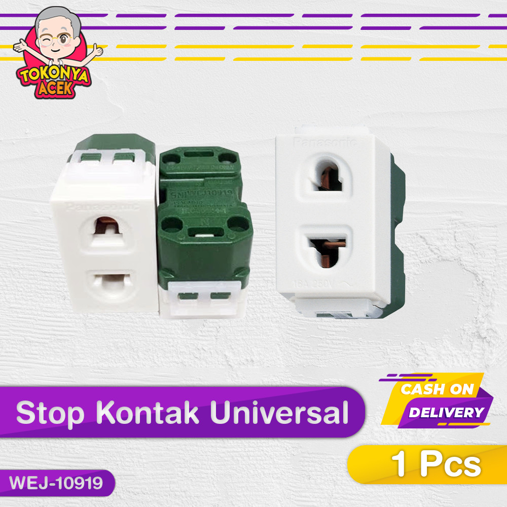 Jual STOP KONTAK PANASONIC WEJ 10919 WEJ10919 WIDE SERIES MODEL BARU ...