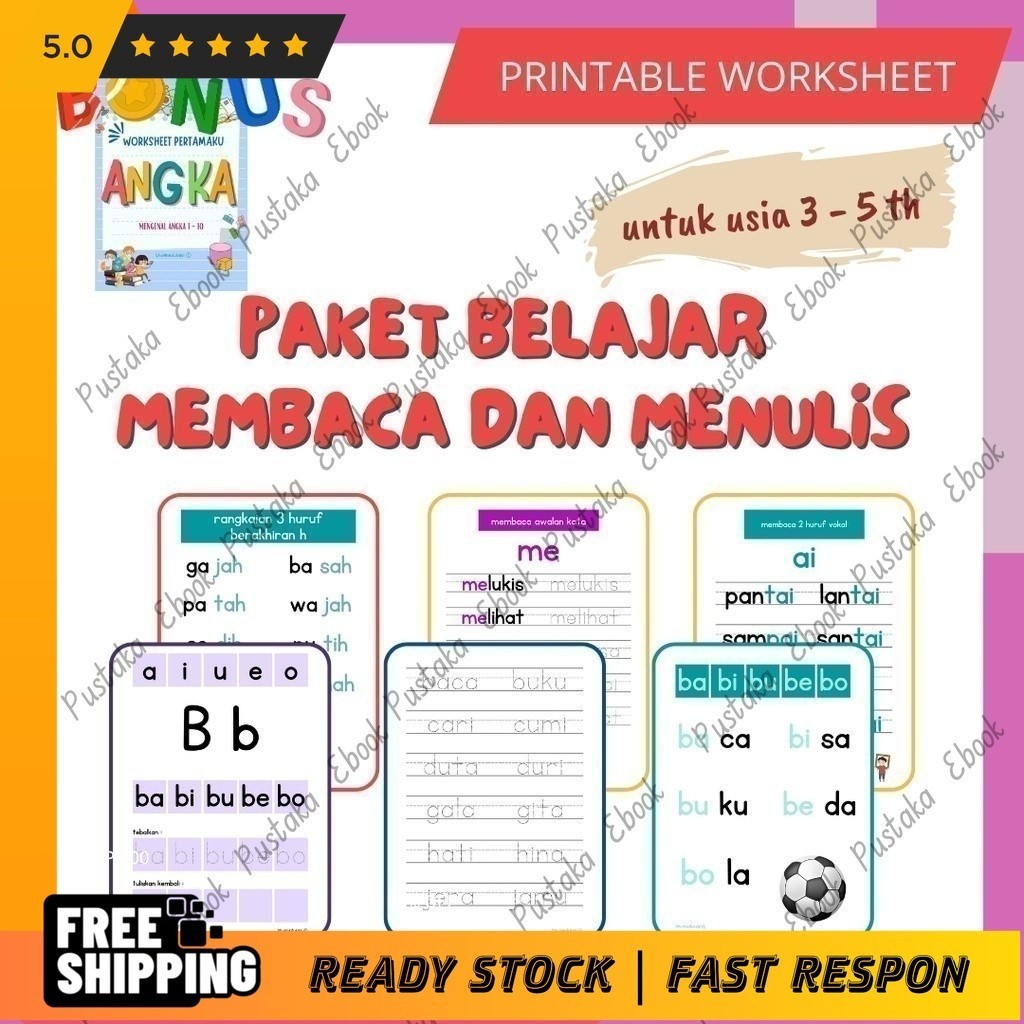 Jual [PE] BELAJAR MEMBACA DAN MENULIS PAUD / LEMBAR AKTIVITAS PAUD ...