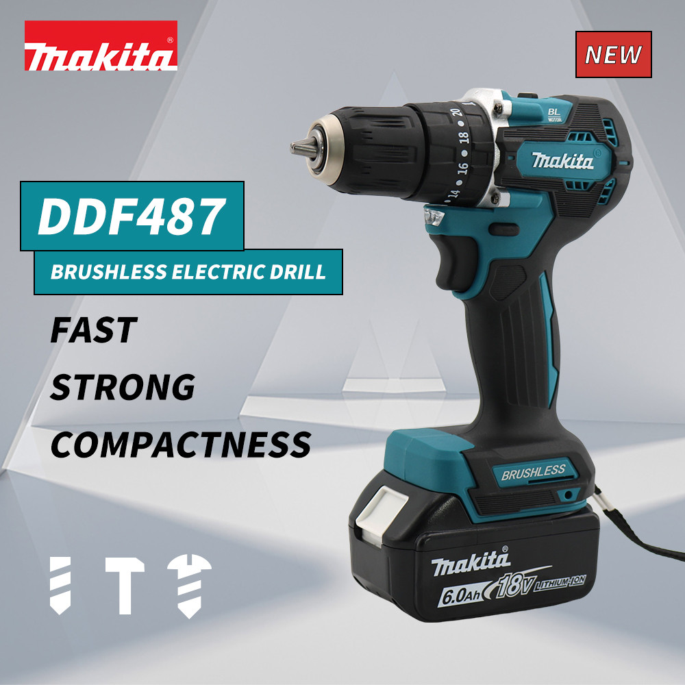 Jual Makita DDF487 Brushless Electric Drill 18V LXT Compact Cordless ...