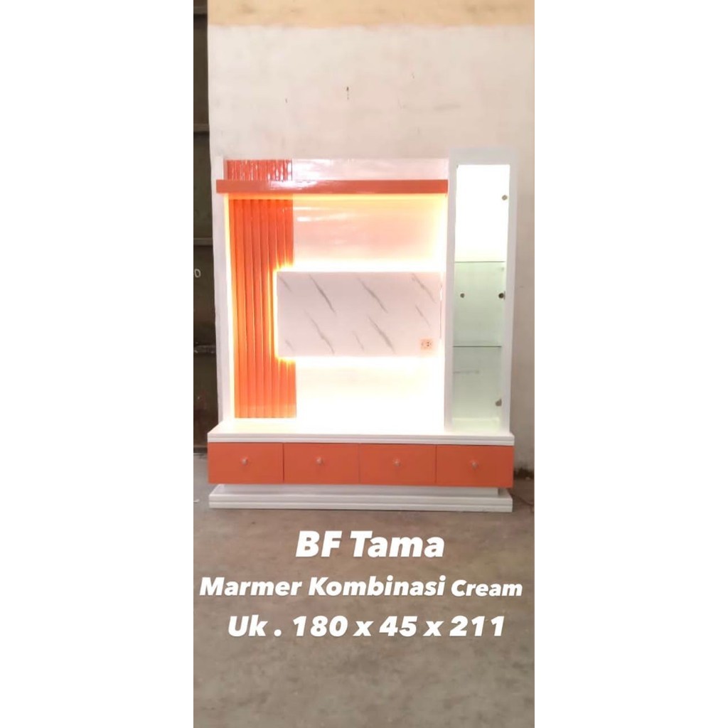 Jual bufet pajangan bufet tempat tv type Tama full lampu led by cms ...