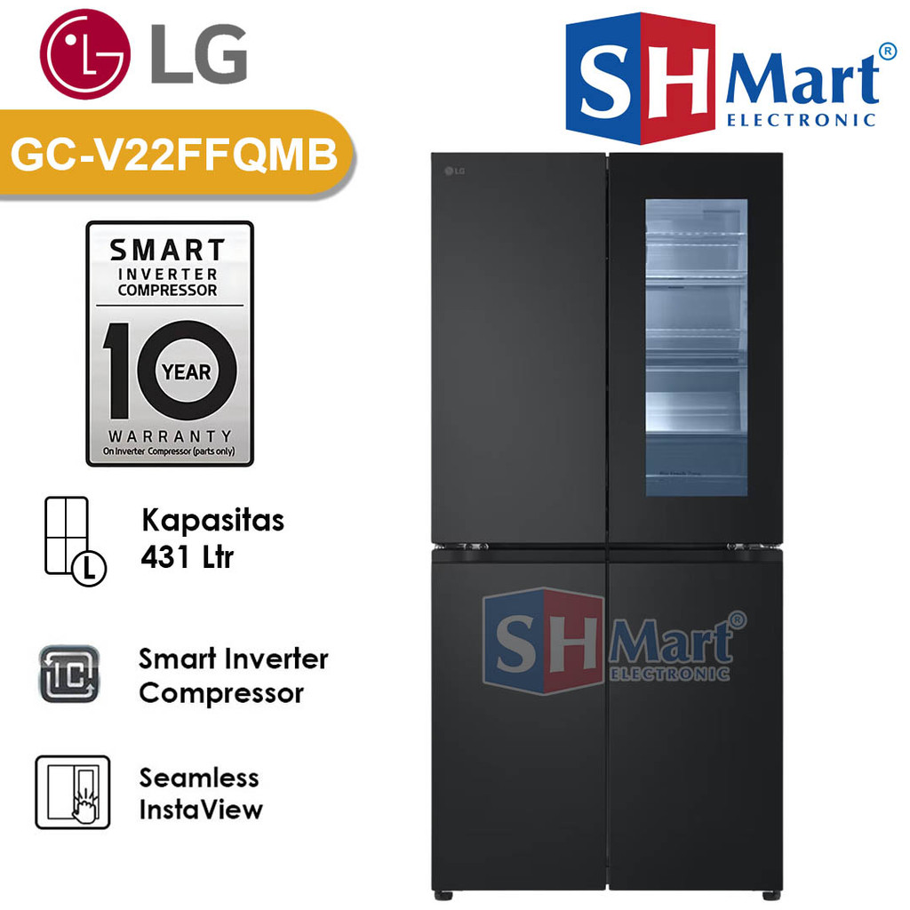Jual KULKAS 4 PINTU LG 458 LITER GC-V22FFQMB MULTI DOOR INVERTER LINEAR WITH INSTAVIEW GARANSI ...