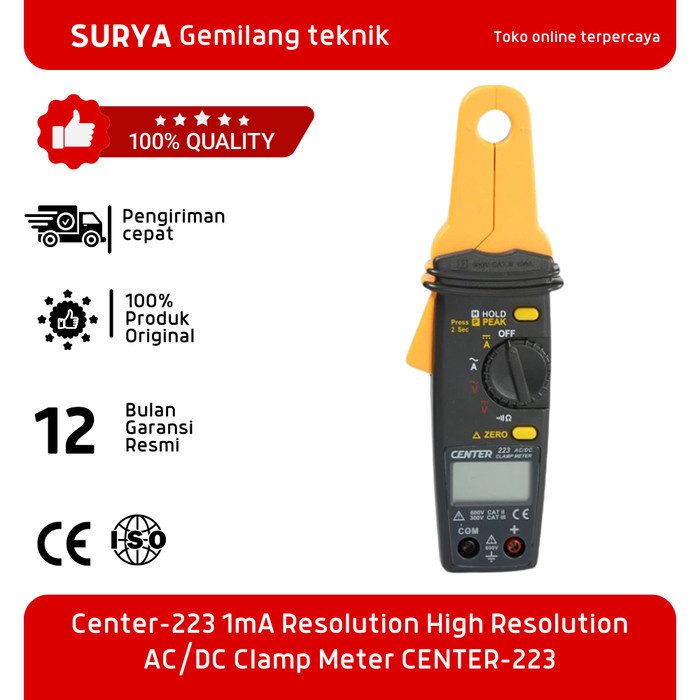 Jual Center-223 1mA Resolution High Resolution AC/DC Clamp Meter CENTER ...