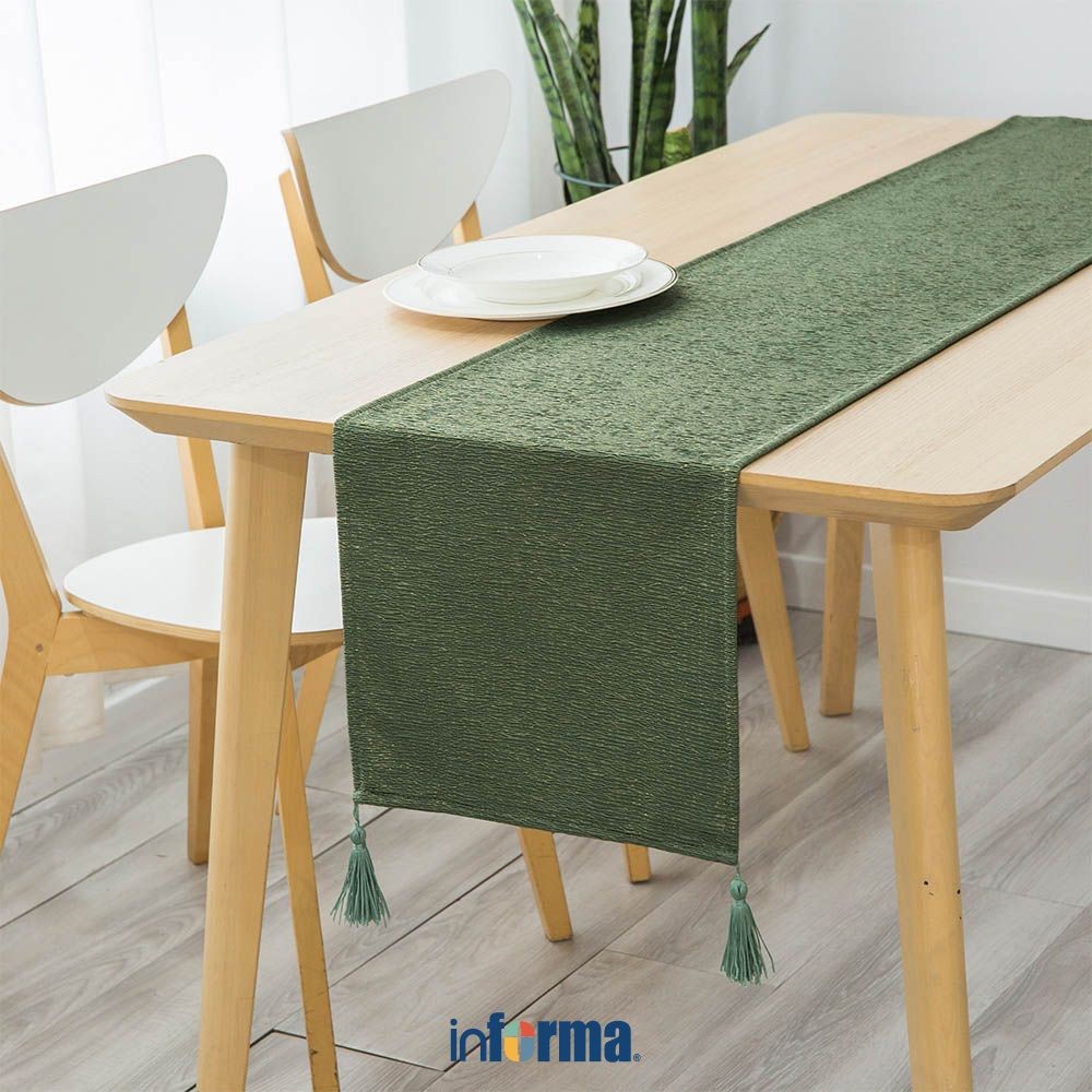 Jual Informa 33X180 cm Table Runner 4 Tassel - Hijau Taplak Meja Tengah ...