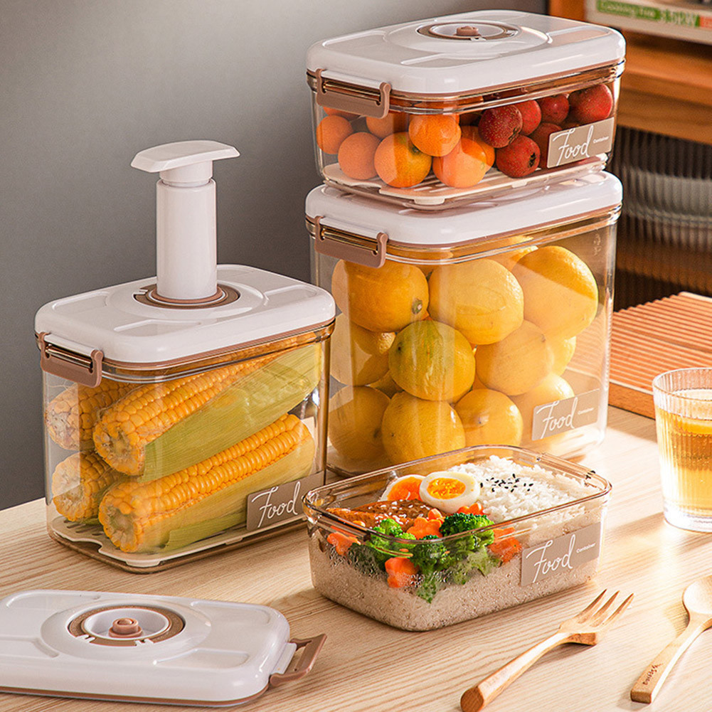 Jual Vacuum Food Storage Box Food Dispenser with Time Compass & Air ...
