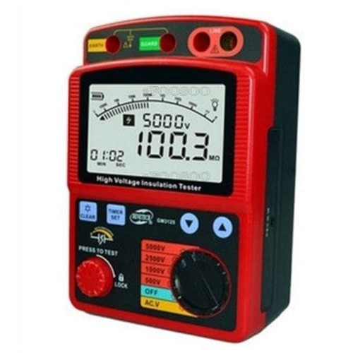 Jual High Voltage 5KV Insulation Resistance Tester Meter Megger 1T Ohm ...