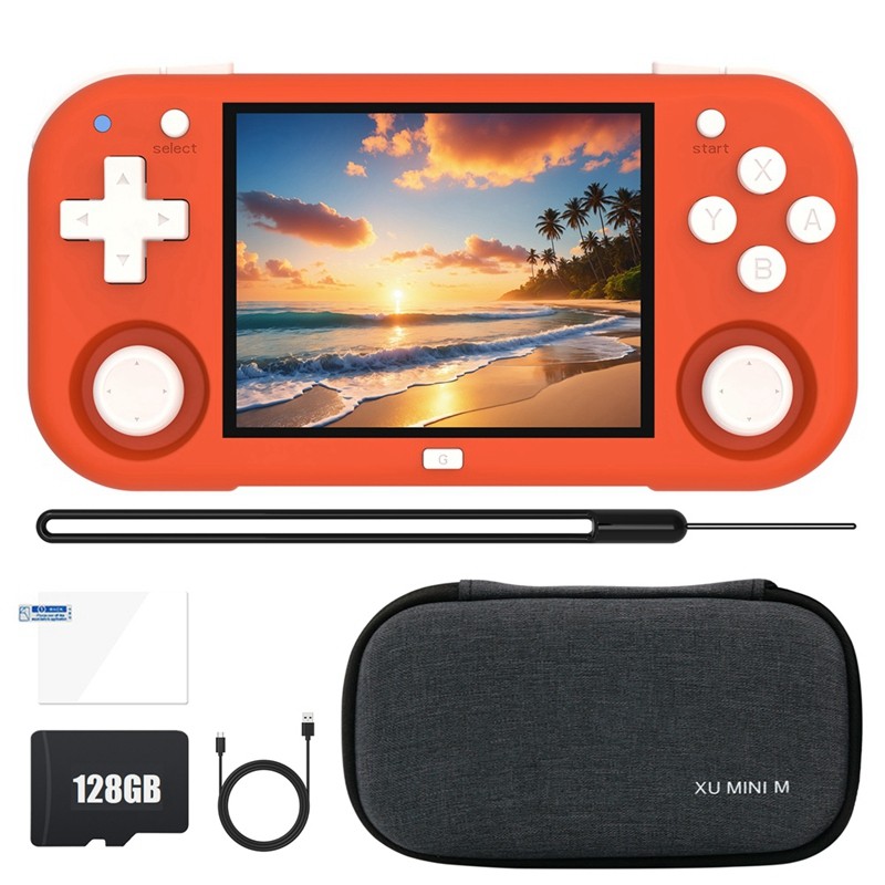 Jual XU Mini M Game Console 128GB 11700 Games 2.8 Inch IPS Linux ...