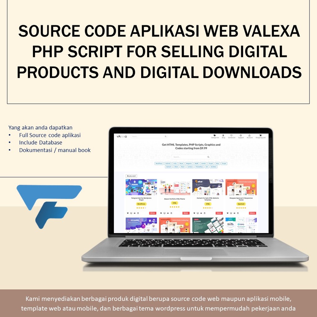 Jual SOURCE CODE APLIKASI WEB VALEXA PHP SCRIPT FOR SELLING DIGITAL PRODUCTS AND DIGITAL ...