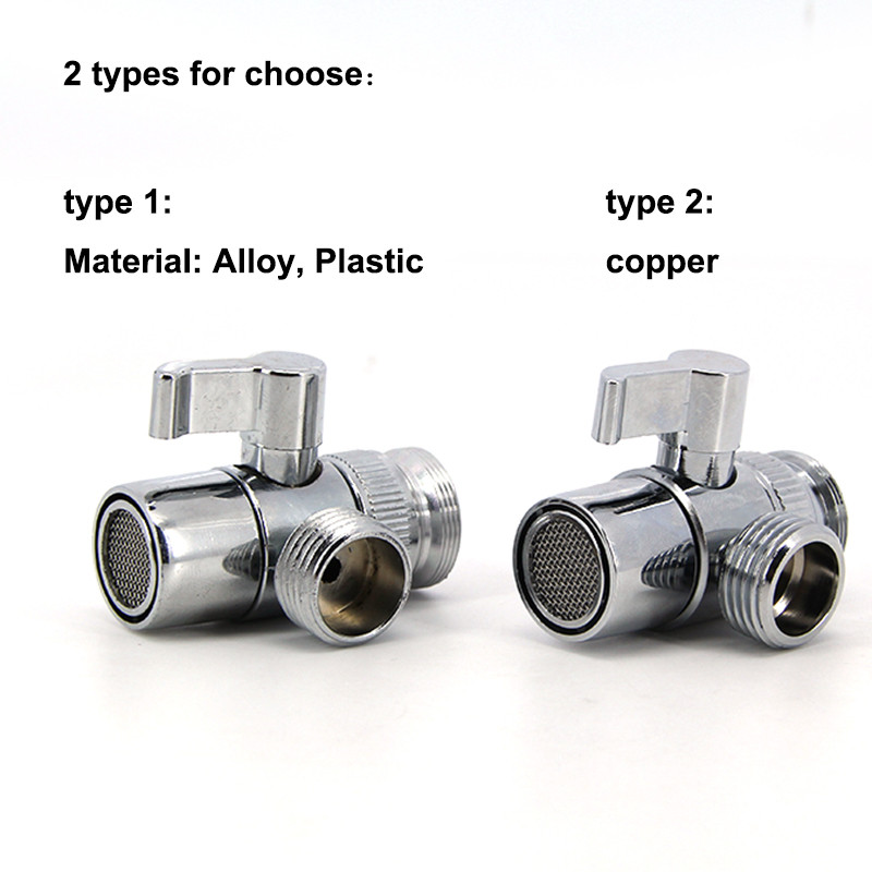 Jual 3way M22/M24 Switch Faucet Adapter Sink Splitter Diverter Valve ...