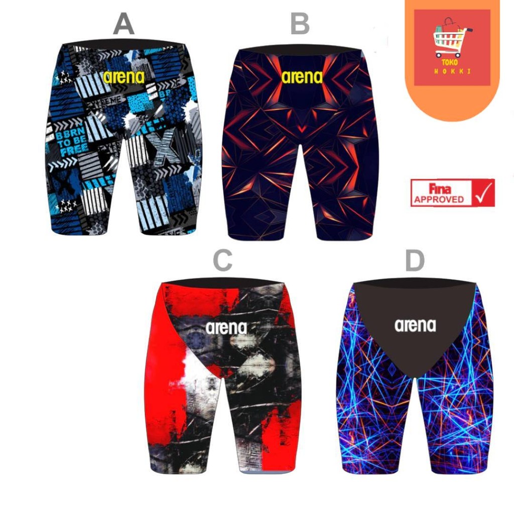 Jual Celana Renang Atlet Anak Dewasa Trunks Pria Premium Equivalent Motif Swim Arena Cetak ...