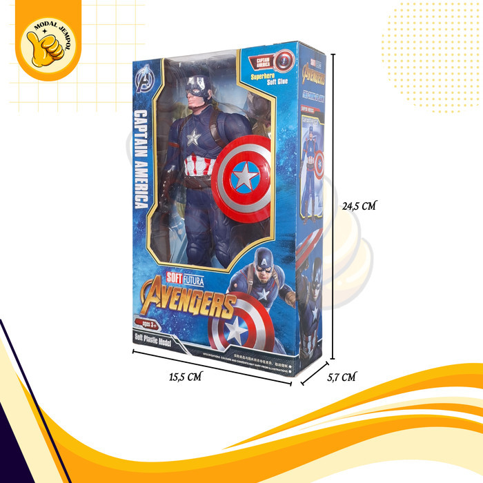 Jual Mainan Anak Super Hero Avengers Capt America New Soft Model Ada ...