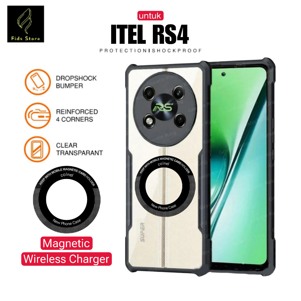 Jual Case Itel Rs4 Case Fusion Shochproof Proteck Camera With Magnetic ...