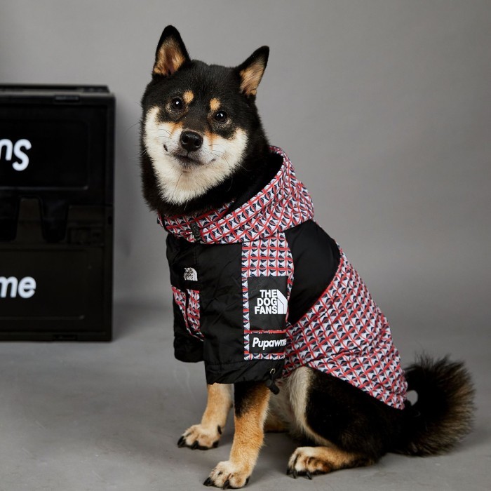 Jual Red checkered dog jacket | Dog apparel / baju anjing | Shopee ...