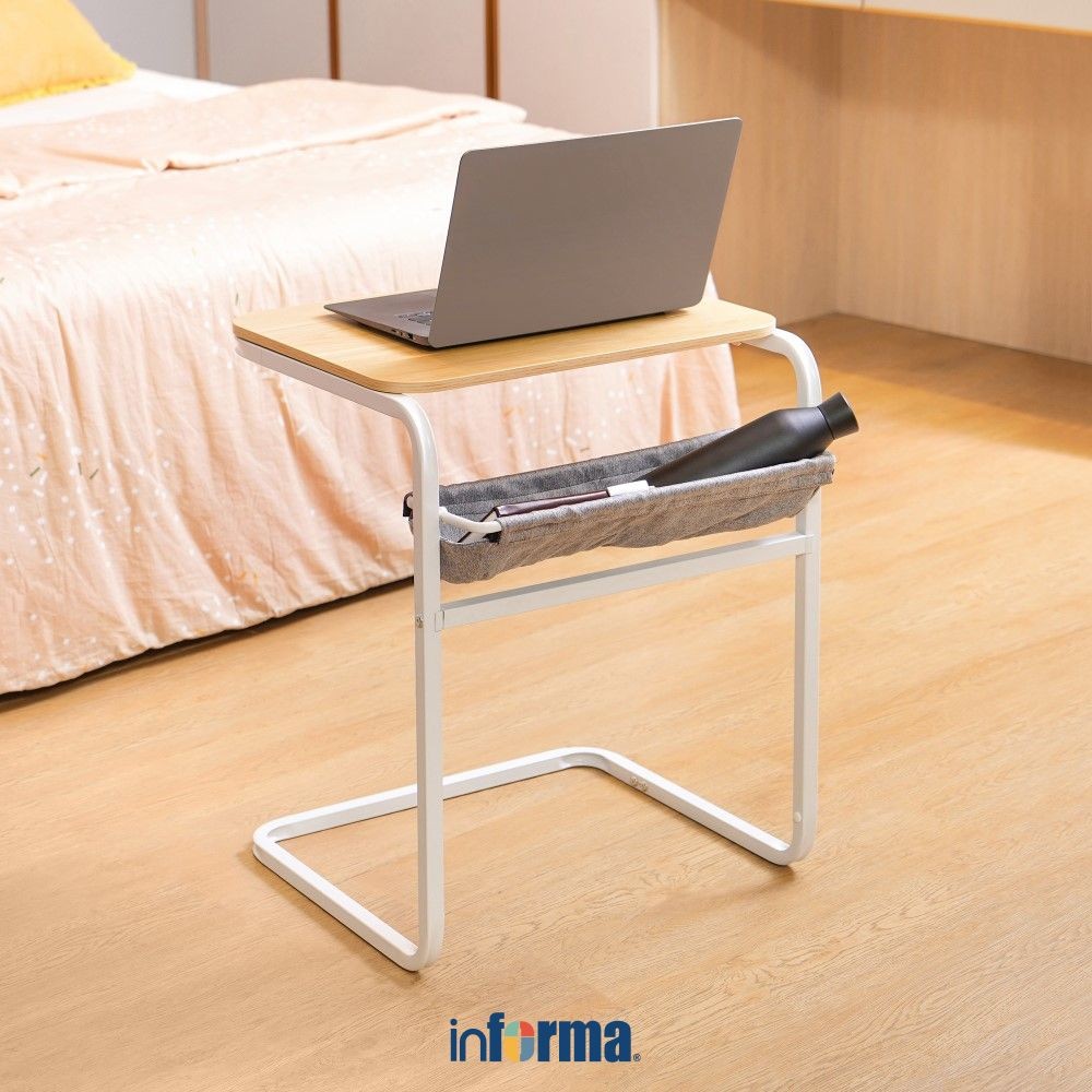 Jual Informa Golfy Meja Laptop - Cokelat Oak/Putih Study Desk Meja ...