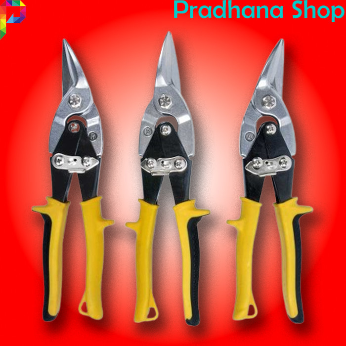 Jual Tang Potong Plat Besi Seng Galvalum High Hardness Aviation Snips ...