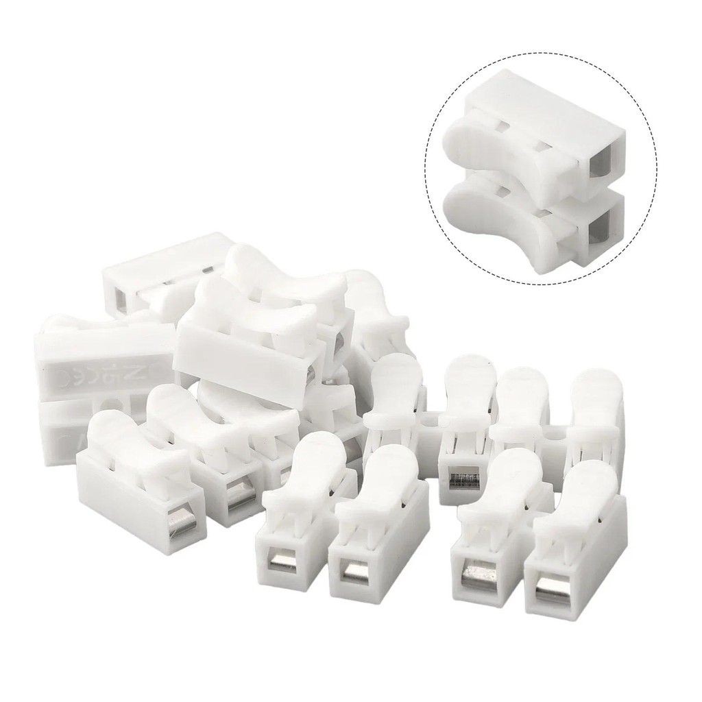 Jual 10Pcs CH2 Spring Quick Wire Connector Cable Clamp Terminal Block ...