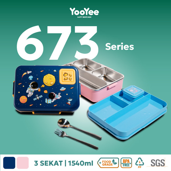 Jual Yooyee Kotak Makan 3 Sekat 673 Stainless Steel | Shopee Indonesia