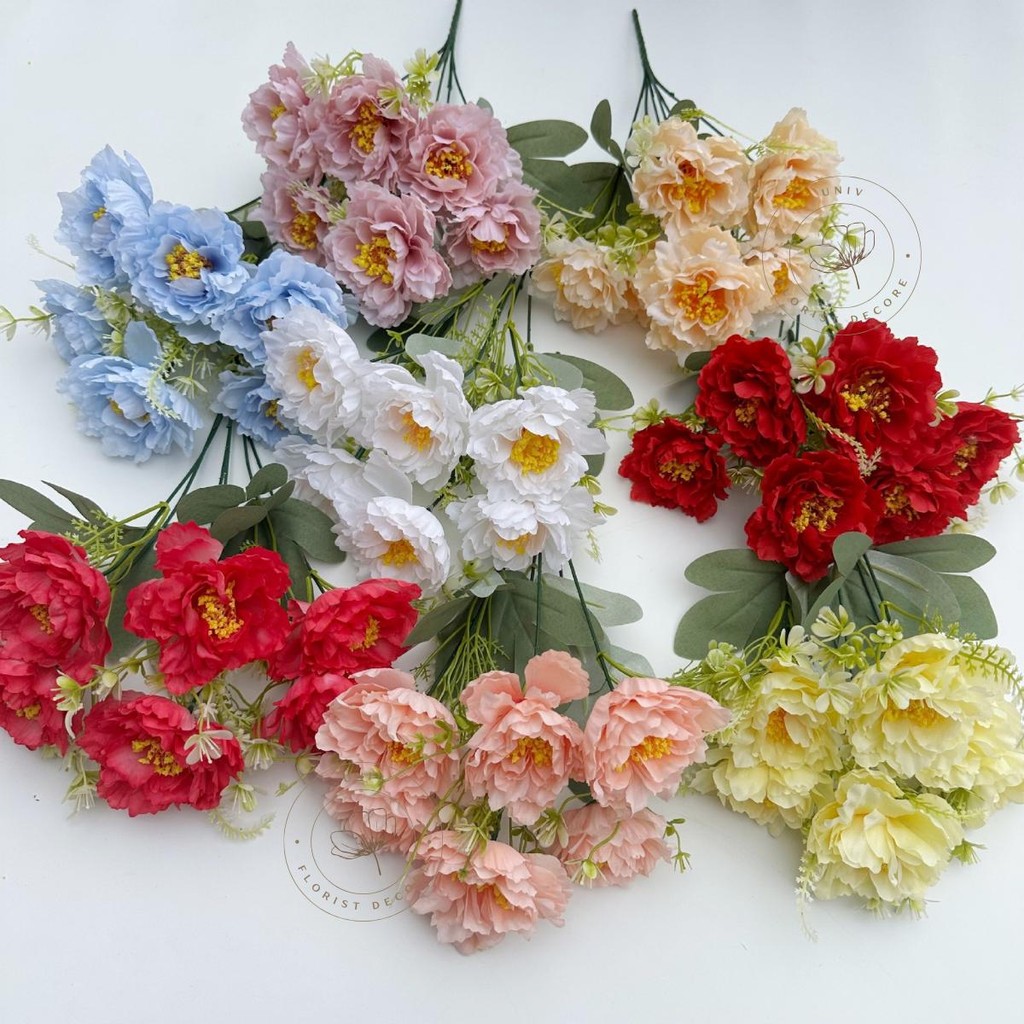 Jual BUKET BUNGA MAWAR GERBERA ARTIFISIAL DEKORASI BOUQUET BUNGA ...