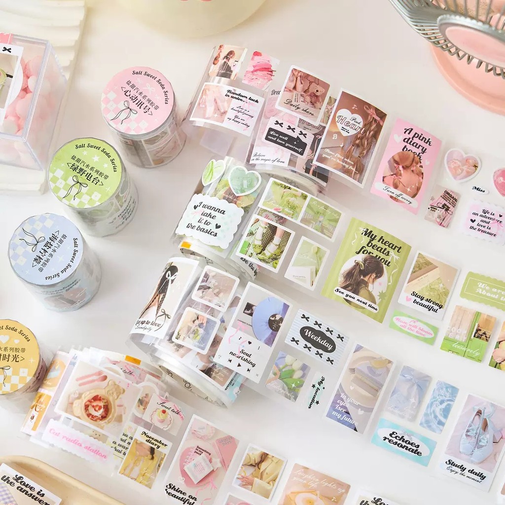 Jual Sticker Deco Masking Tape Stiker Aesthetic Korea Jurnal Diy ...