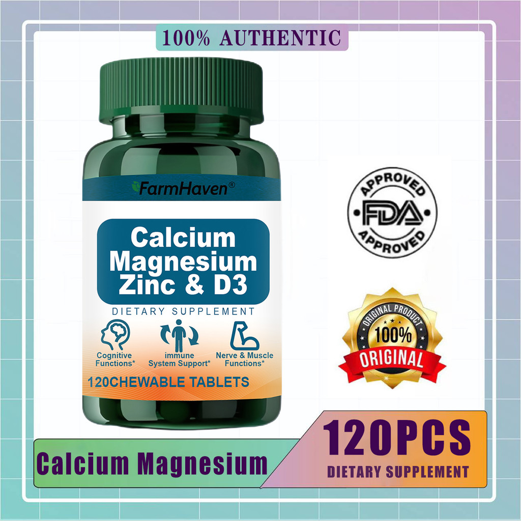 Jual Tablet Kunyah Kalsium Magnesium Zinc & D3 Dukung Tulang, Sendi ...