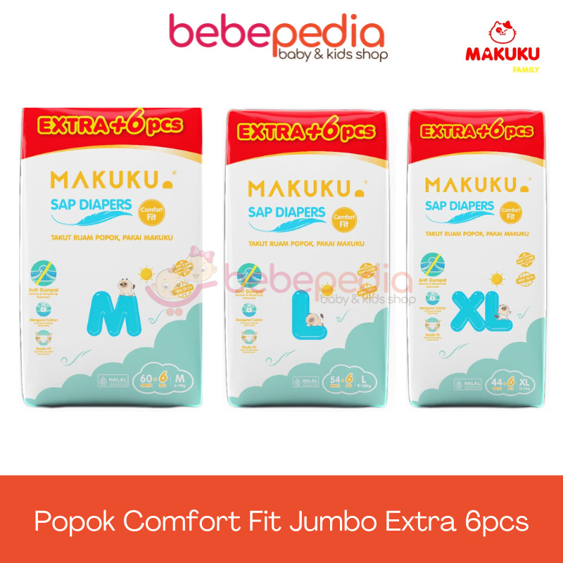 Jual MAKUKU COMFORT FIT PANTS JUMBO PACK ISI M60 L54 XL44 | Shopee Indonesia