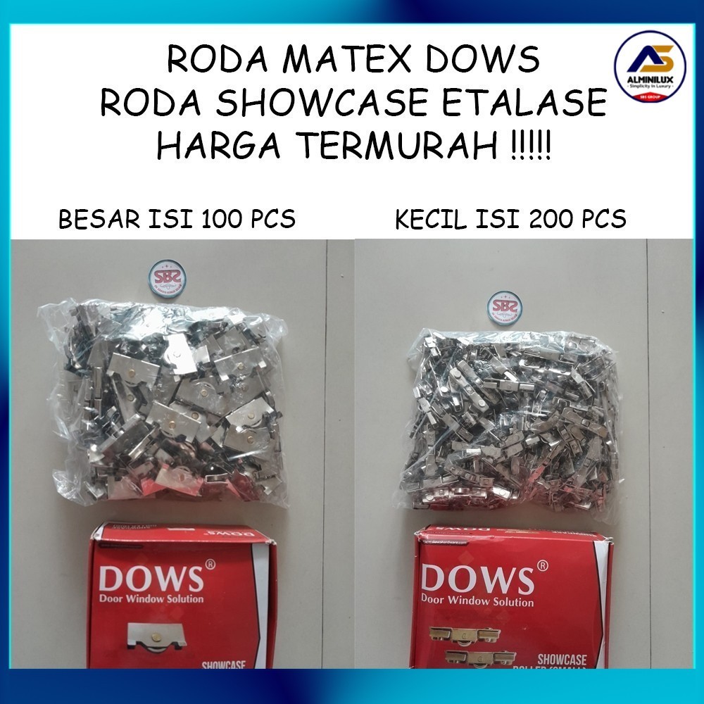 Jual Roda Pintu Etalase Showcase Geser Sliding Kecil Small / Besar BIG ...