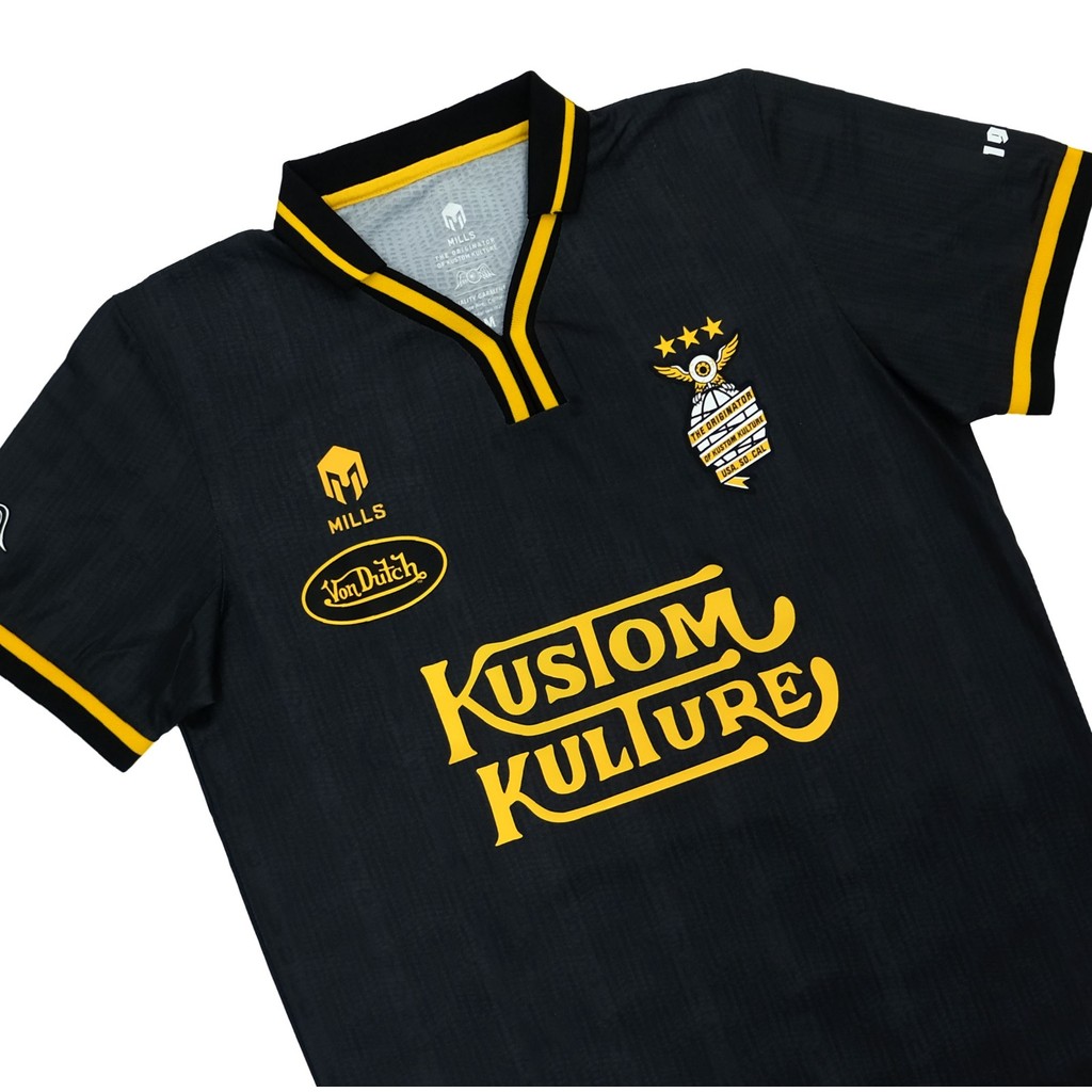 Jual Von Dutch x Mills collaboration Jersey 1340 Black Mustard | Shopee ...