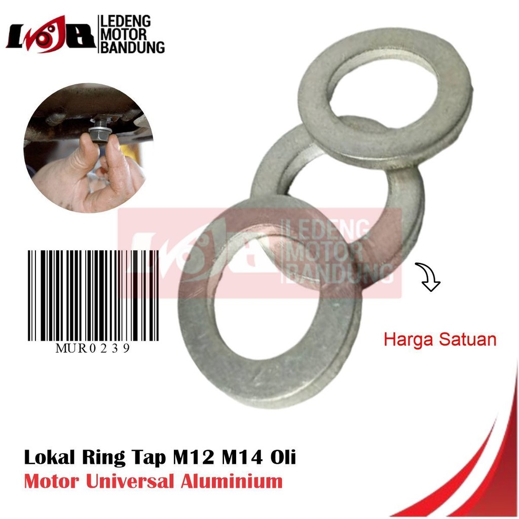 Jual Ring Tap Oli Aluminium M12 M14 untuk lubang pembuangan pelumas ...
