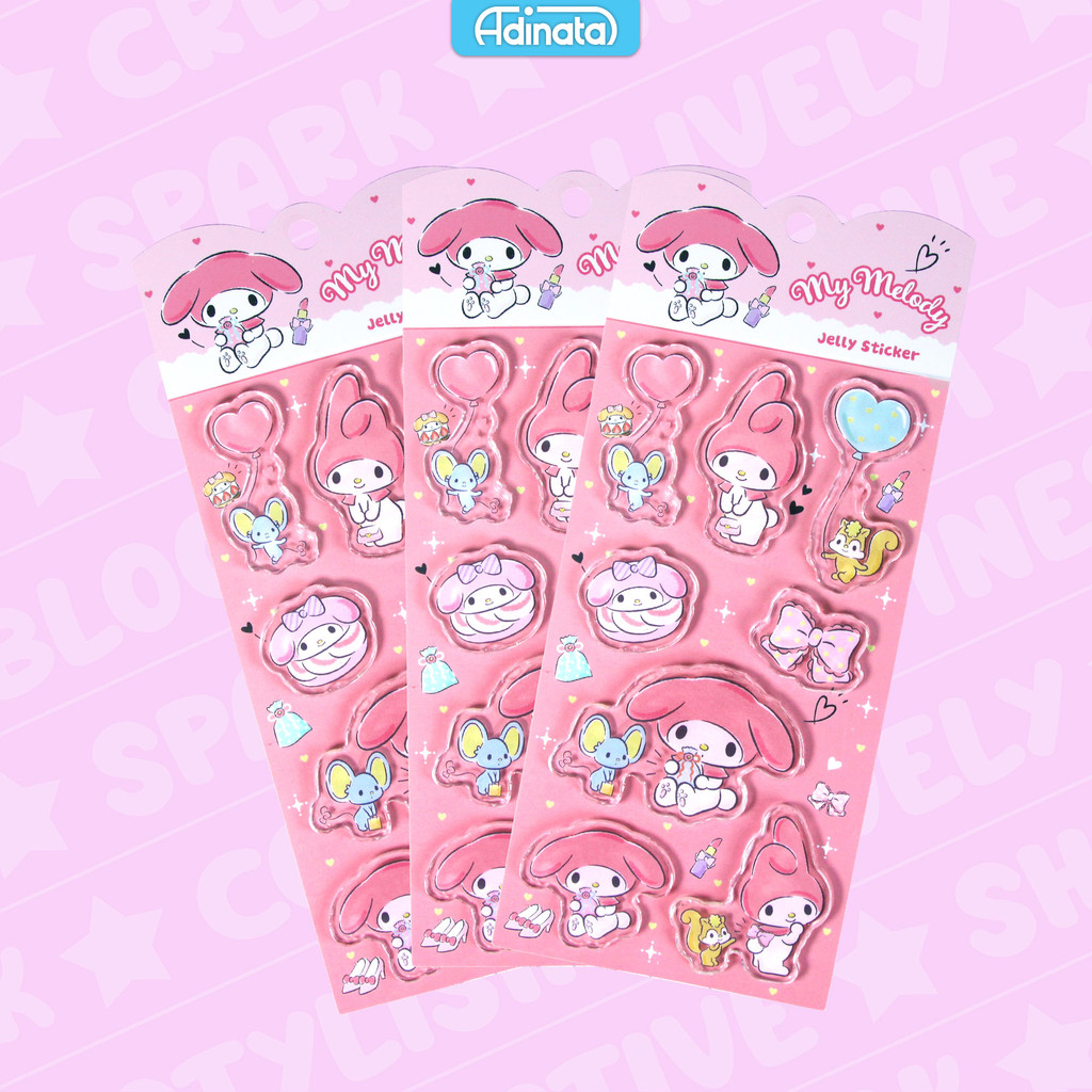 Jual My Melody Jelly Embossed Stickers 2413-6136 - Adinata / Sticker ...