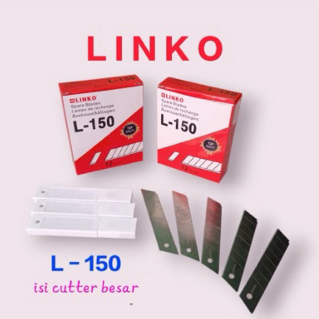 Jual Isi Cutter Besar L-150 LINKO (1pak) Refill Cutter Besar TI ...