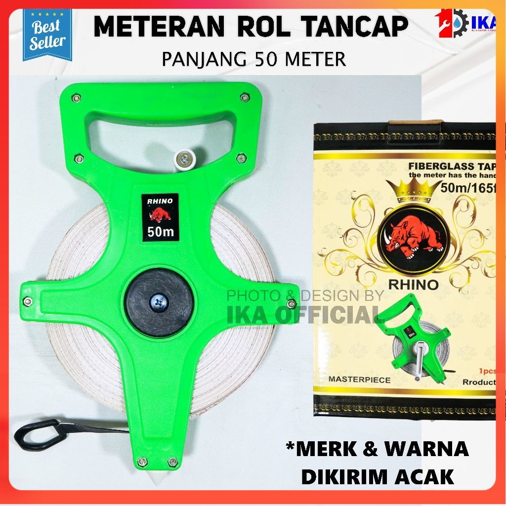 Jual Meteran Tancap / Meteran Tanah / Meteran Rol 30/50/100 Meter ...