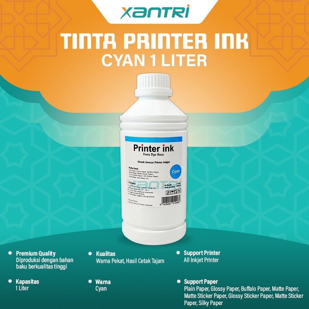 Jual Xantri - Tinta Cyan Magenta Yellow Black 1 Liter Printer Ink ...