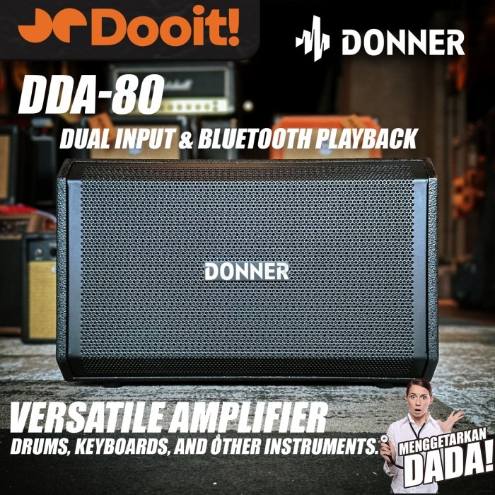 Jual DONNER DDA80 / DDA 80 Ampli Drum Versatile Keyboard Bass & Guitar Bluetooth 2 input - 80 ...