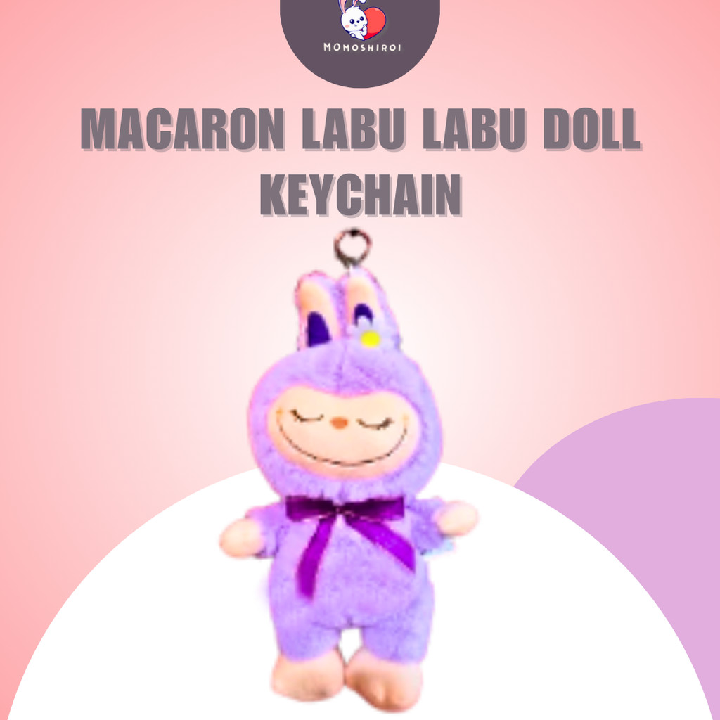 Jual Macaron Labu Labu Mata Sipit doll keychain Gantungan Boneka Labubu ...