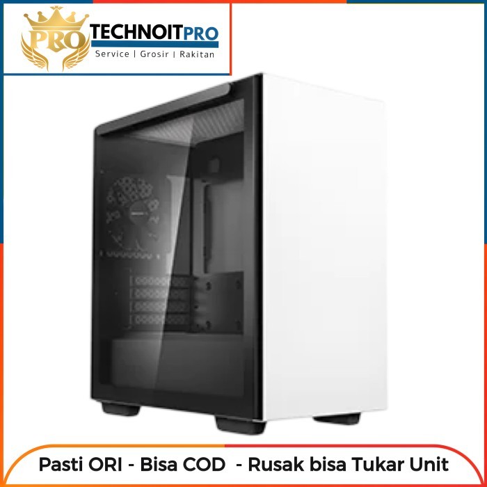Jual DeepCool MACUBE 110 White Micro ATX Glass Front Mesh Panel + 1 FAN ...